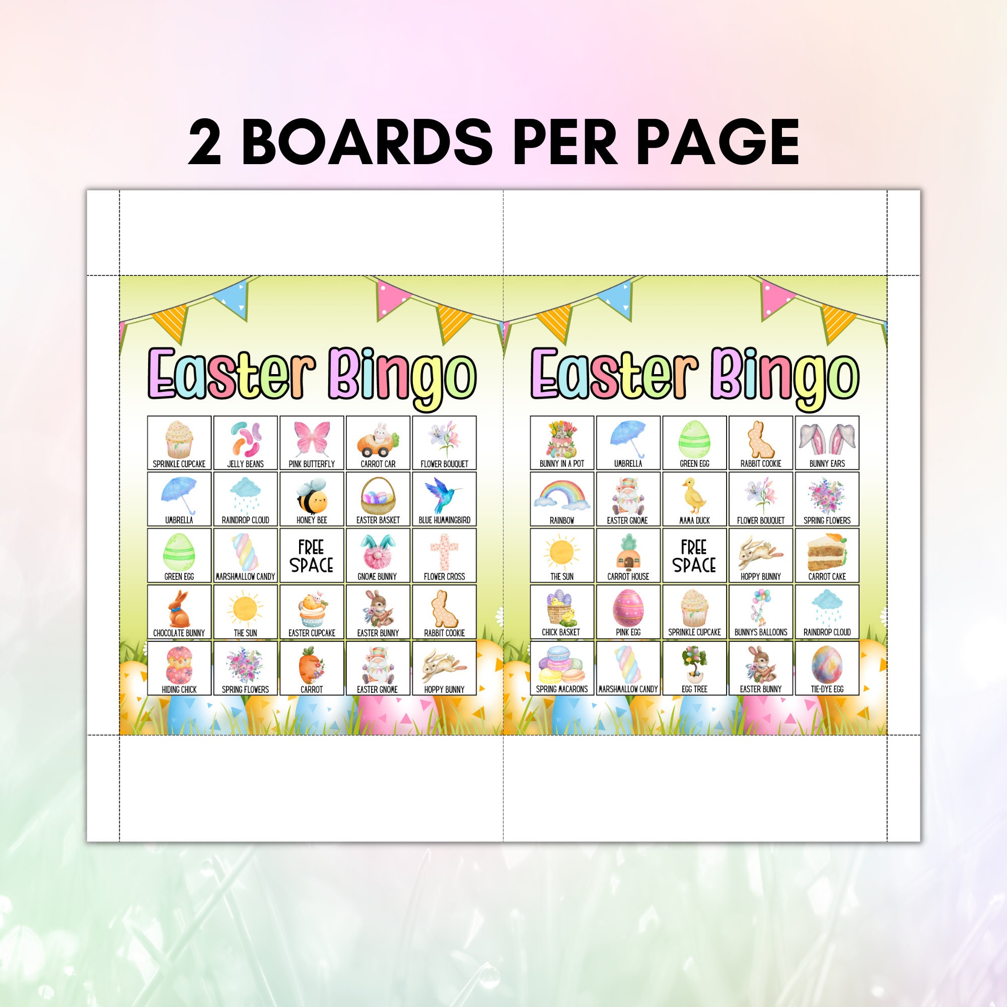 Easter Bingo Printable Bingo Cards 30 Unique Bingo Cards for Easter for ...
