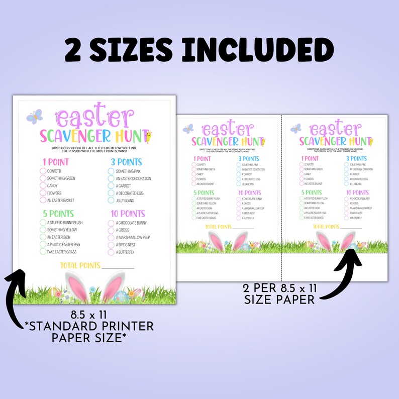 Easter Scavenger Hunt Printable Game Easter Party Games for Kids Teens ...