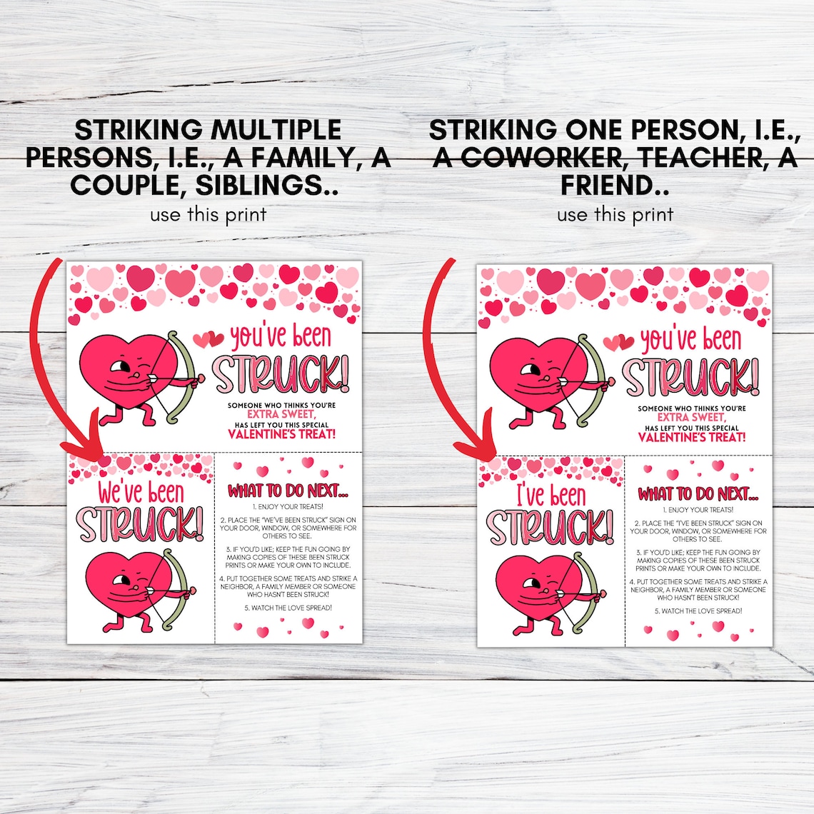 You've Been Struck Valentine Coworker Friend Neighbor Gift, You've Been ...