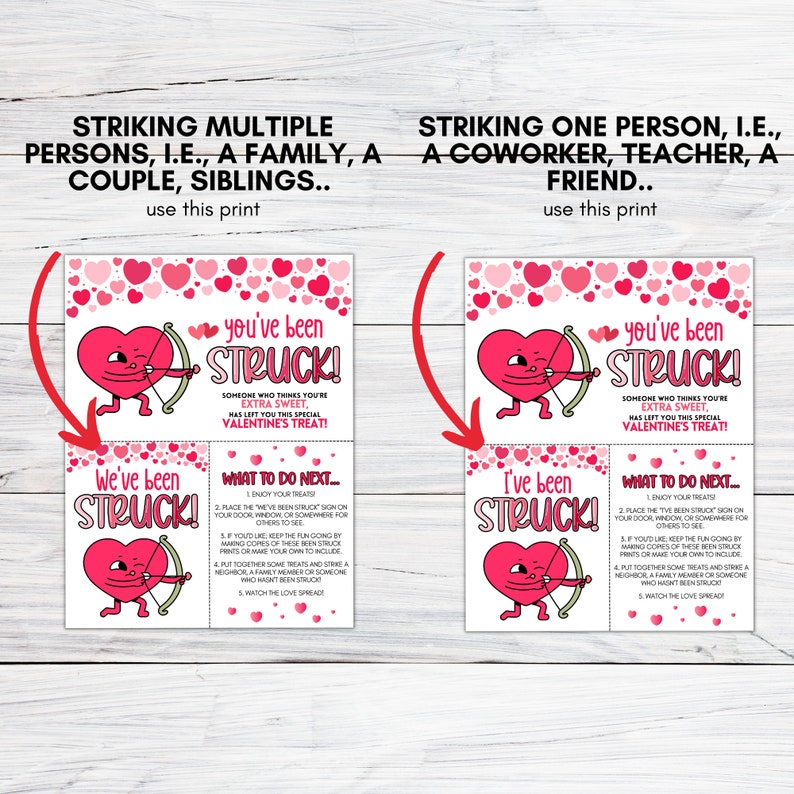 You've Been Struck Valentine Coworker Friend Neighbor Gift, You've Been ...