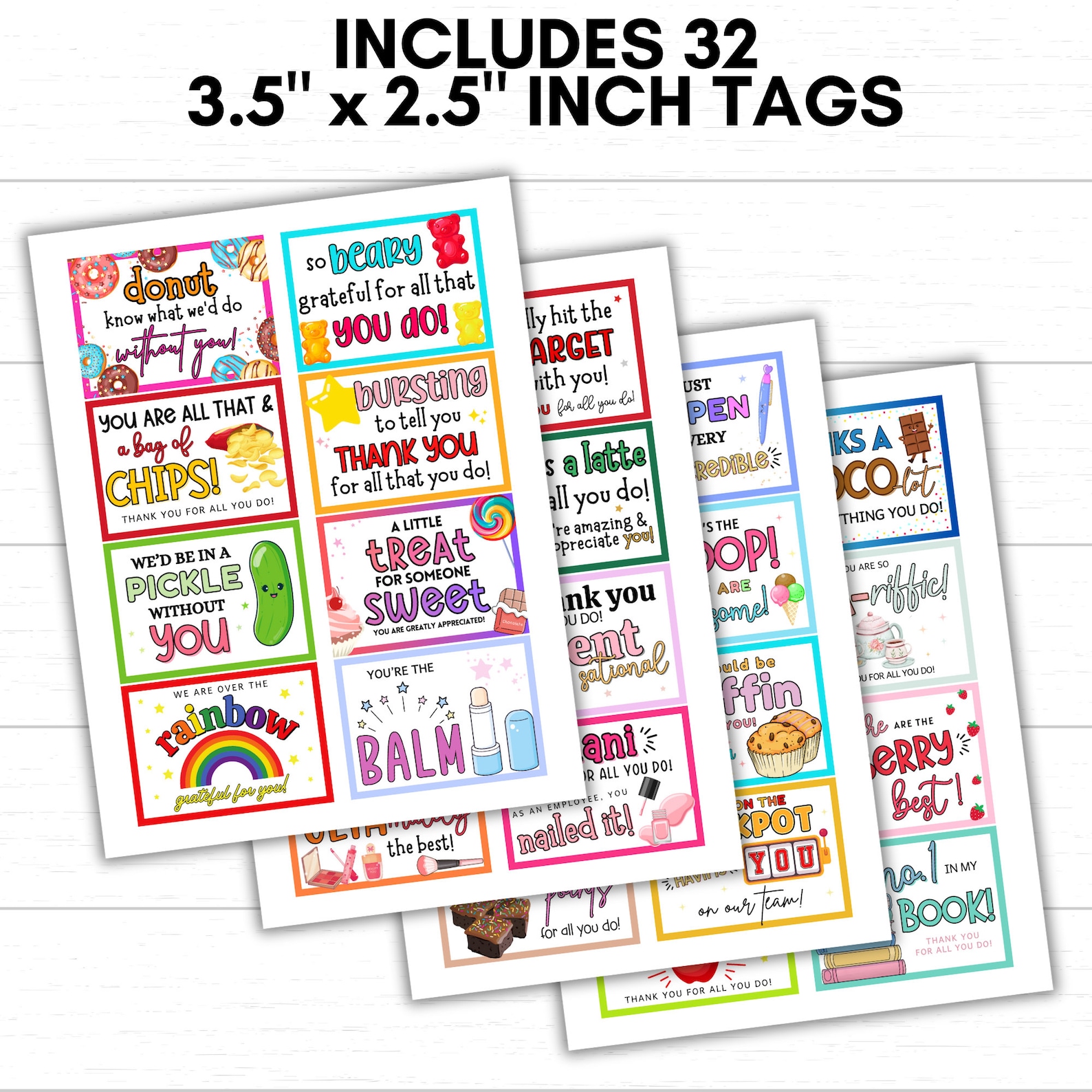 Teacher Employee Appreciation Gift Tags Thank You Teacher Appreciation ...