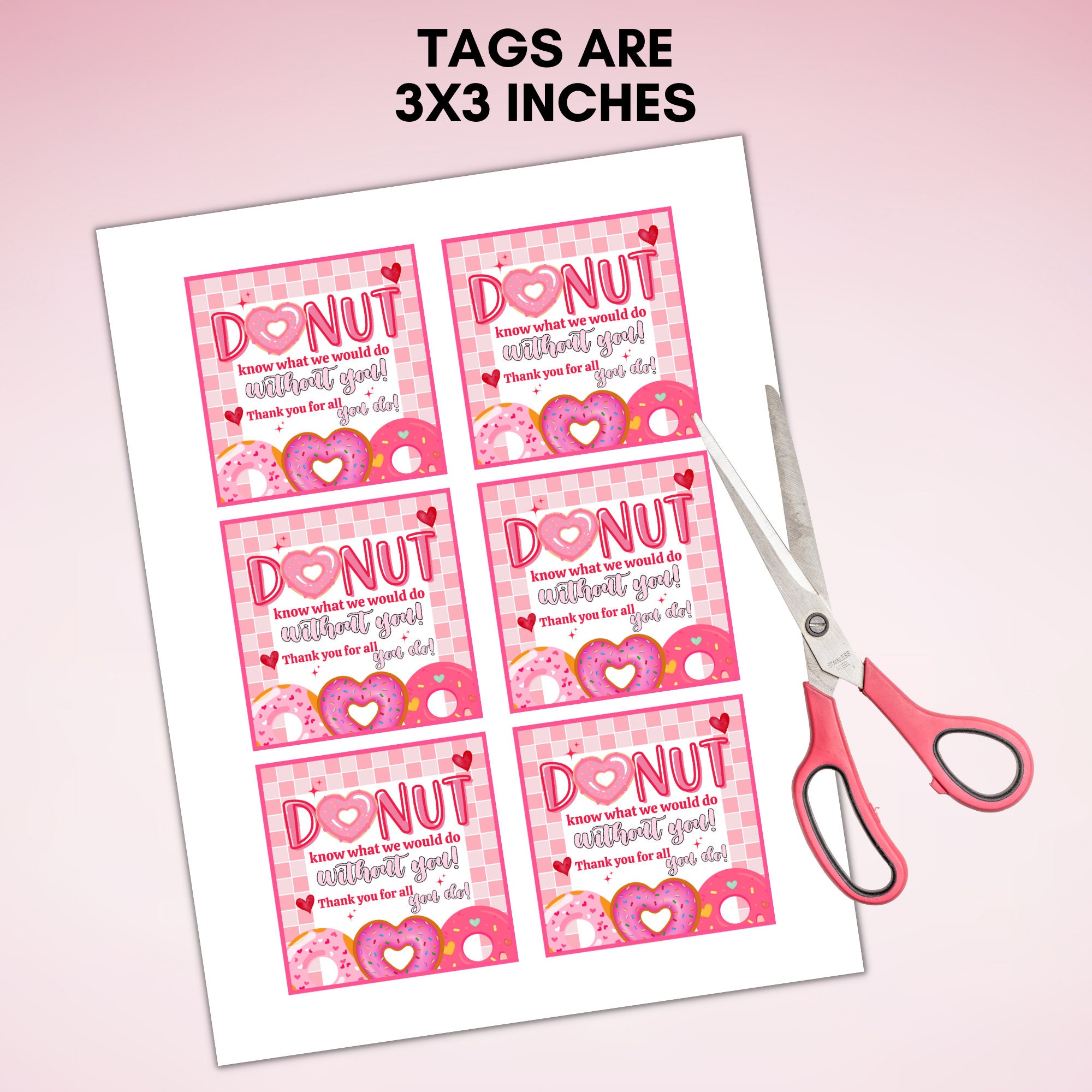 Donut Appreciation Sign, Staff Employee Valentine Appreciation Donut ...