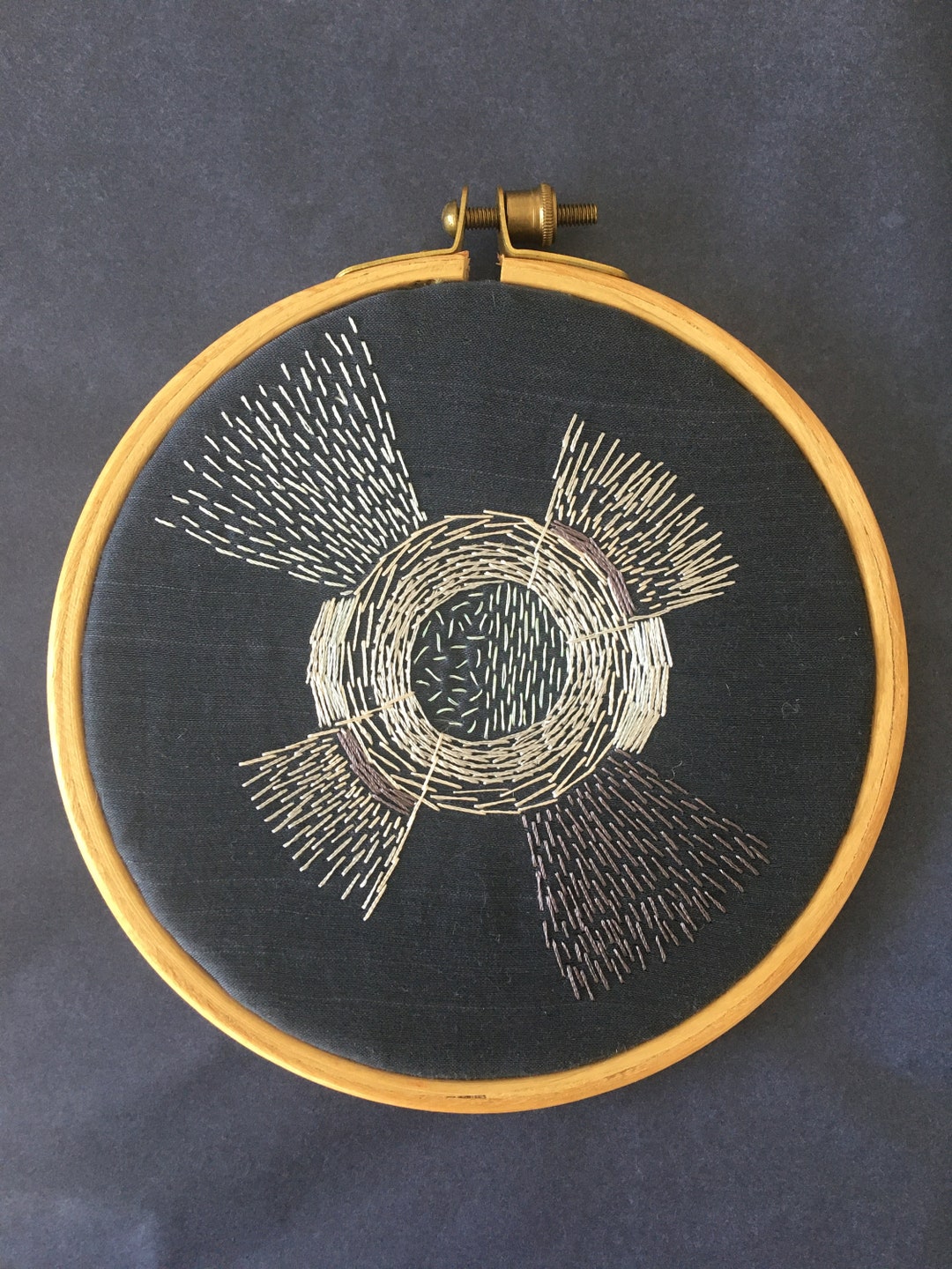 Blue Moon, Embroidery Artwork - Etsy