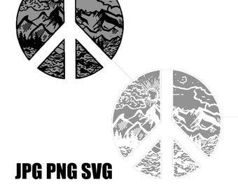 Peace Sign Svg - Etsy
