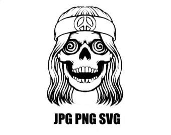 Skull Peace Decal - Etsy