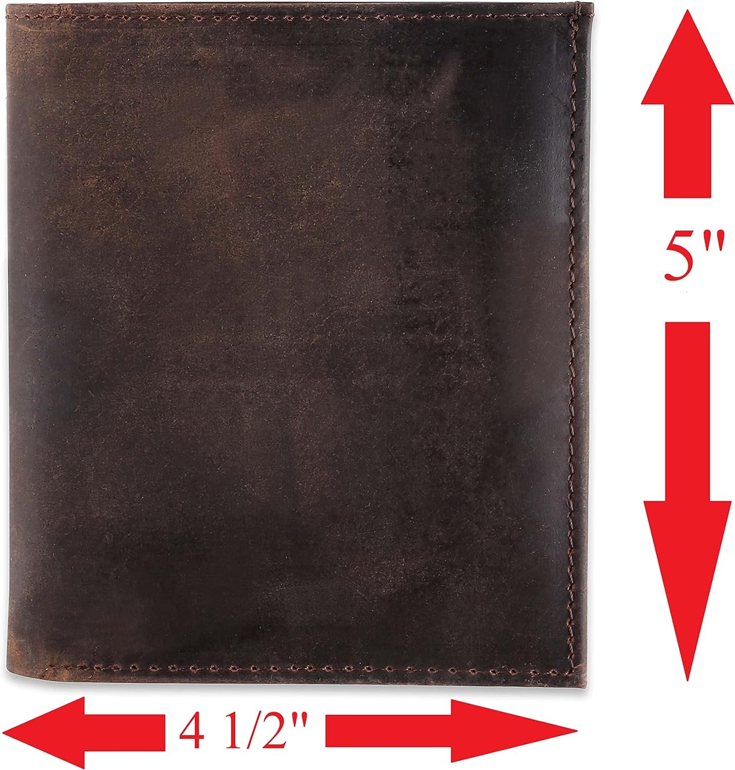 CLASSIC Mens Leather Bi-fold Big Hipster Wallet, 13 Credit Card Slots ...