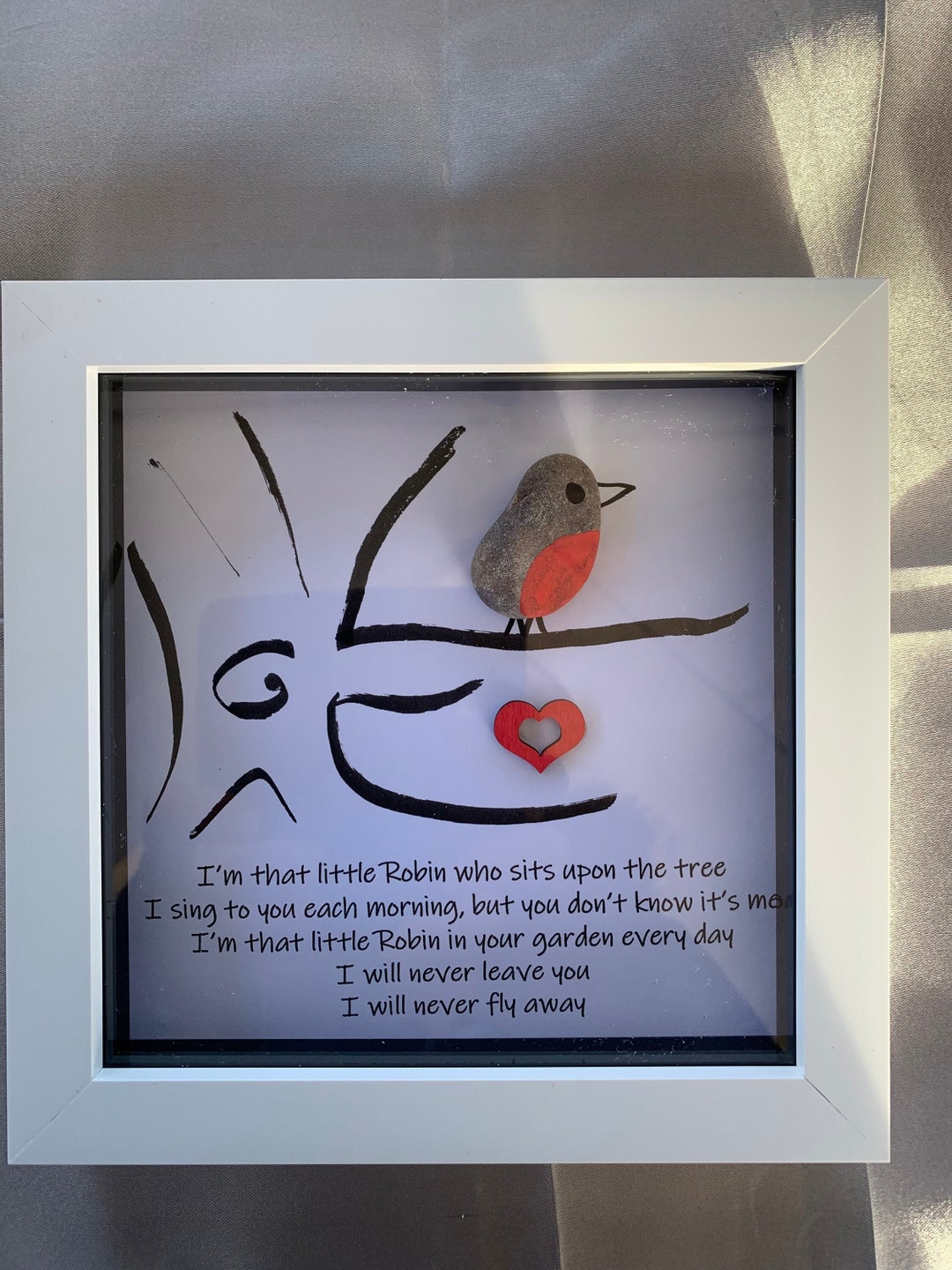 Robin Pebble Art, Handmade - Etsy