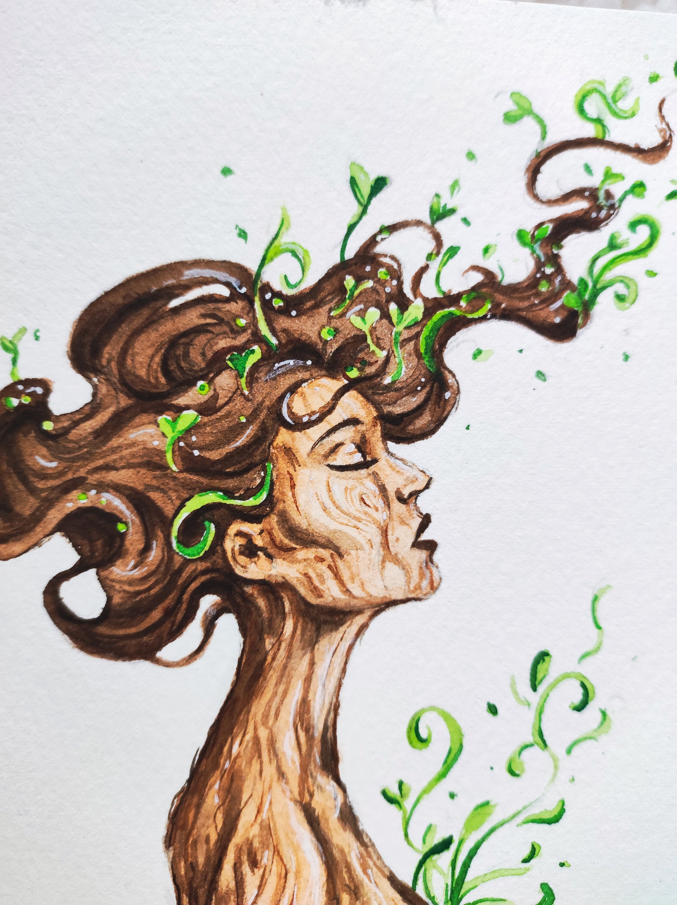 Sprout Watercolor Painting - Etsy