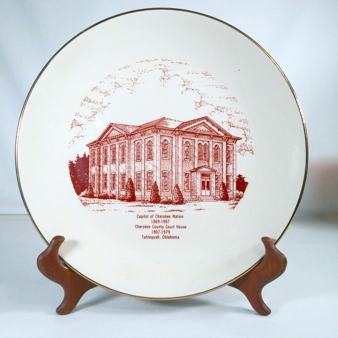 Vintage Collectible Plate Capital of Cherokee Nation 1869-1907 Cherokee ...