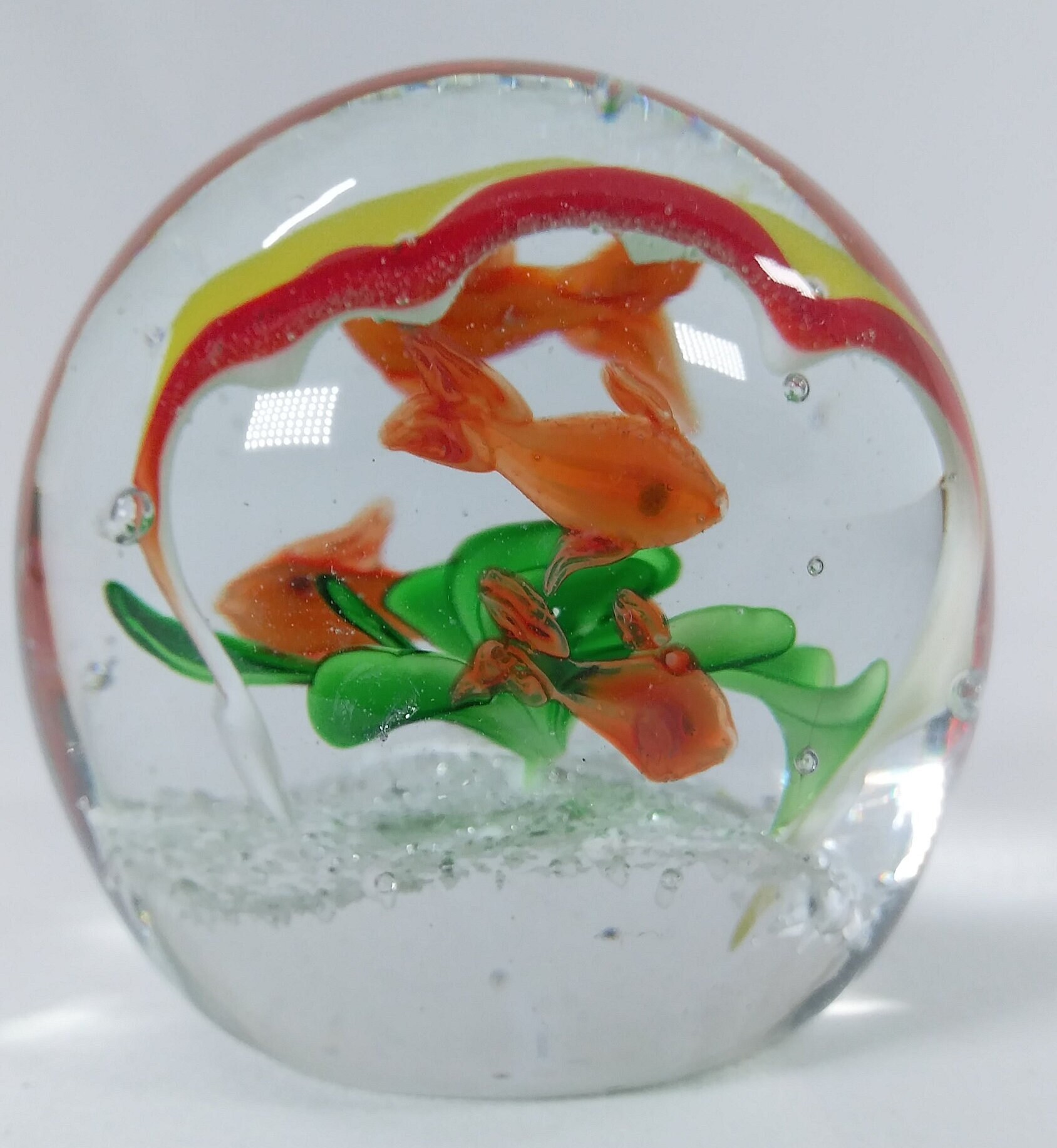 Fish/coral Blown Glass Paperweight Art Deco Vintage Collectible - Etsy