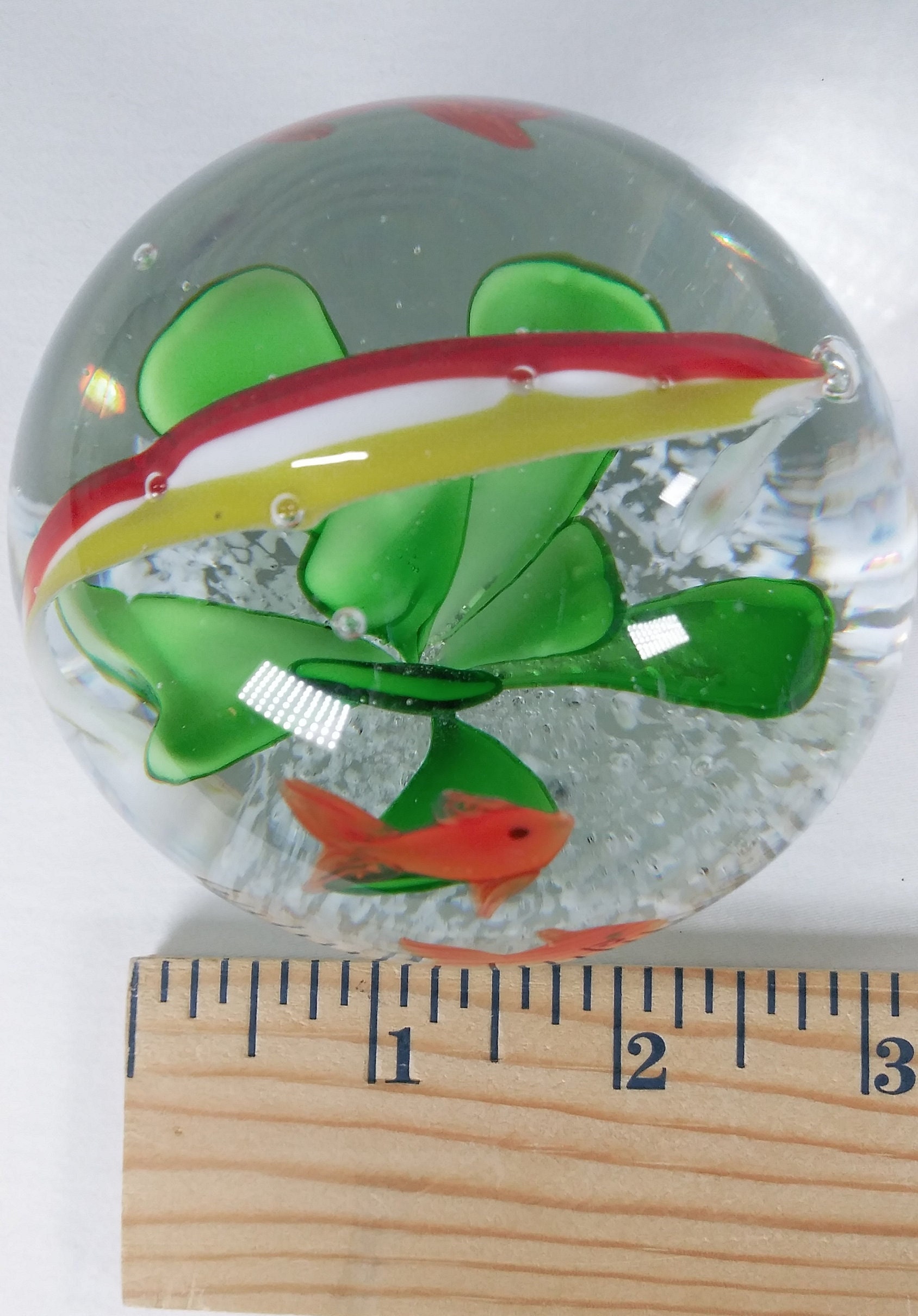 Fish/coral Blown Glass Paperweight Art Deco Vintage Collectible - Etsy