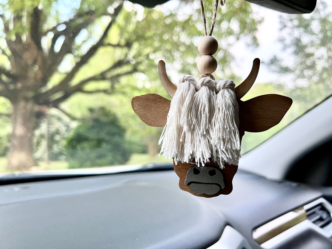 Highland Cow Car Charm, Cow Car Charm, Cow Ornament, Highland Cow - Etsy