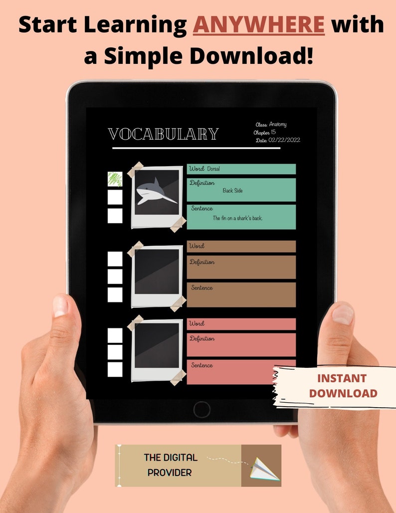 Active Recall, Digital Voca Study Note, Vocabulary Note, Language Learning, Study Note ...