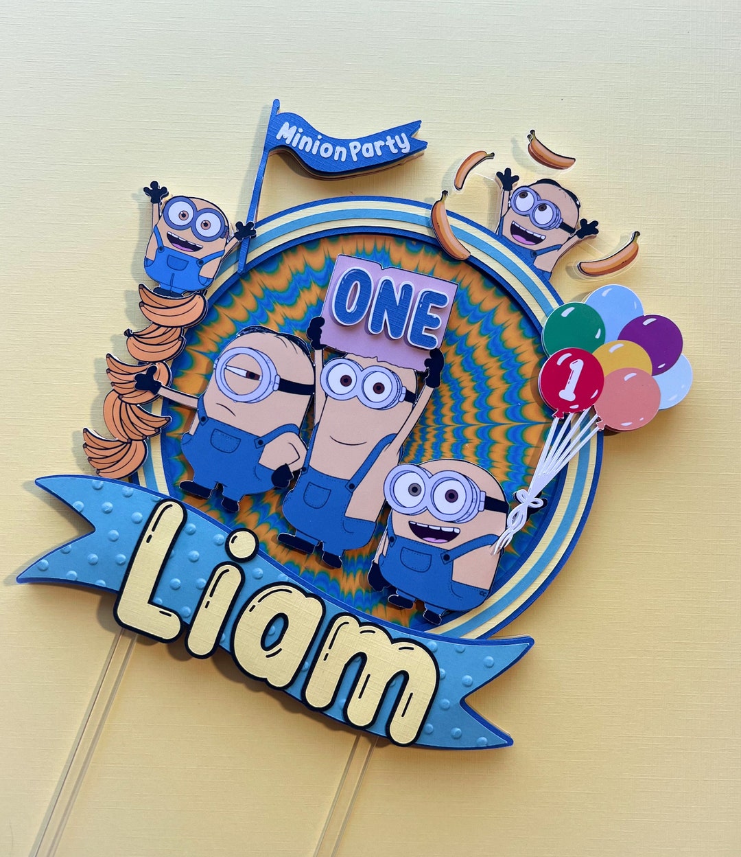 Minions Cake Topper, Minions Party Decor, Minion Birthday Party, Minion ...