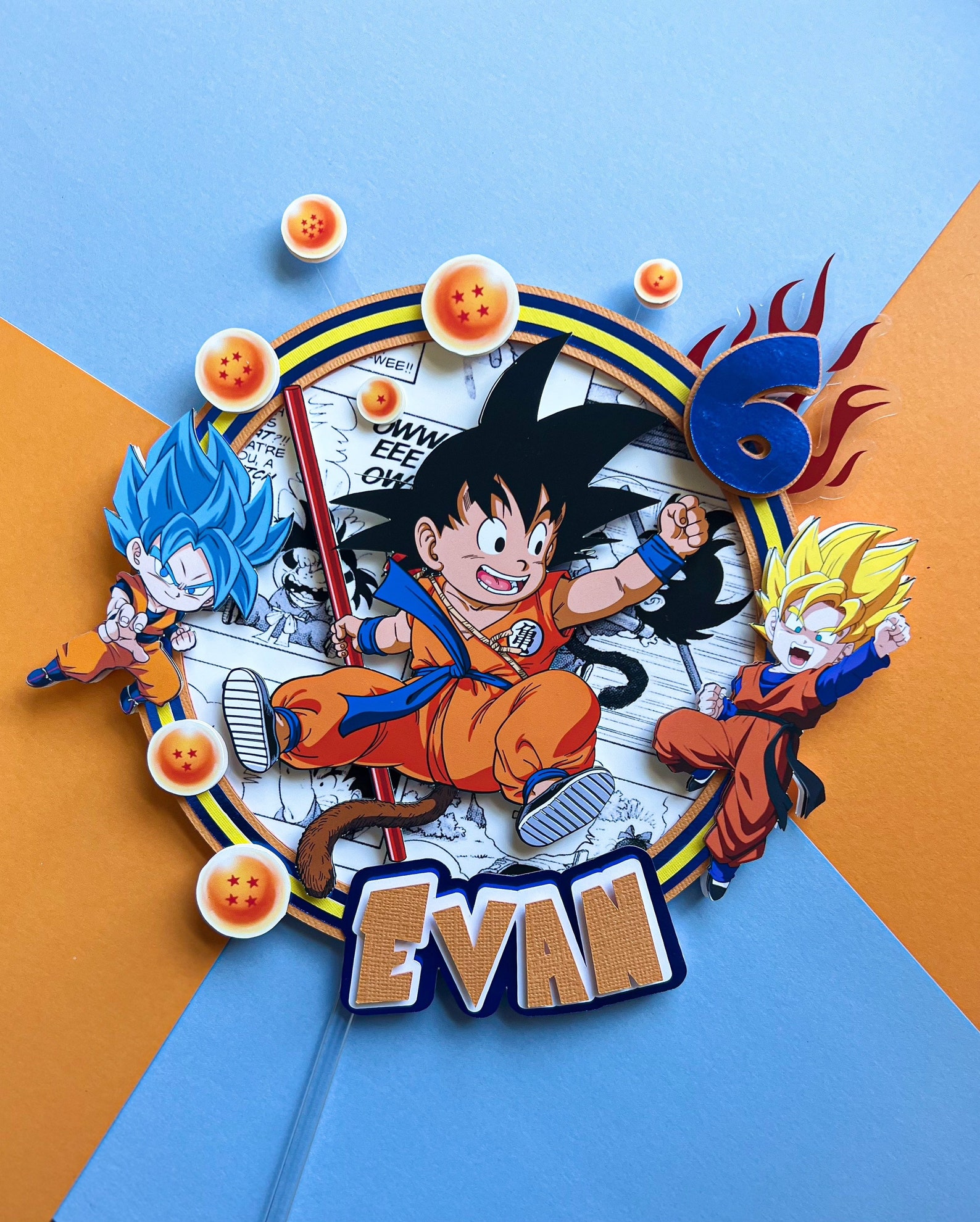 Dragon Ball Z Cake Topper, Dragon Ball Z, Anime Cake Topper, Dragon ...