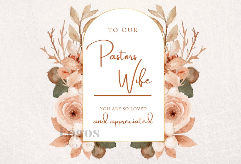 Pastors Wife Appreciation Digital Greeting Card Etsy