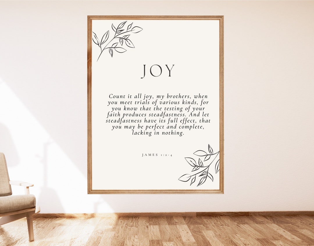 JOY James 1:2 Scripture DIGITAL Art Download - Etsy