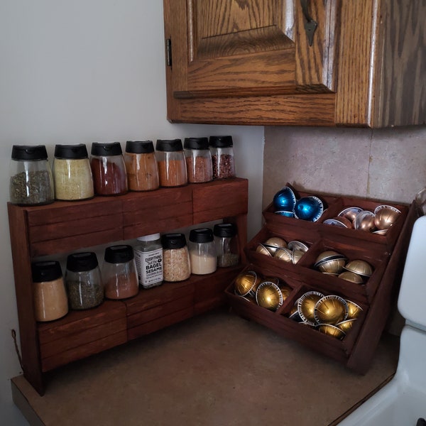 Rustic Spice Rack - Etsy