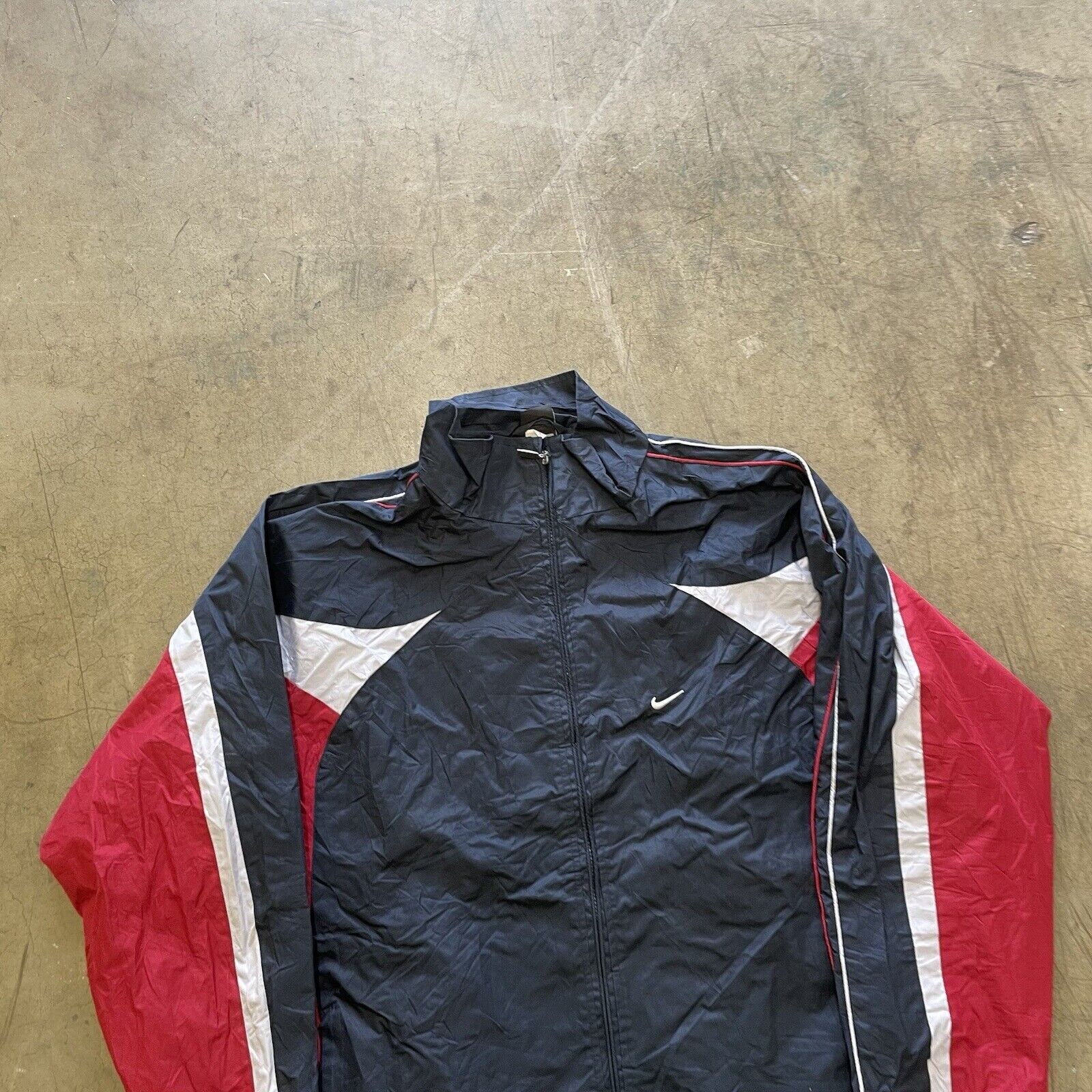 Nike Rain Jacket 90s Vintage Swoosh Full-zip Coat Navy Blue - Etsy