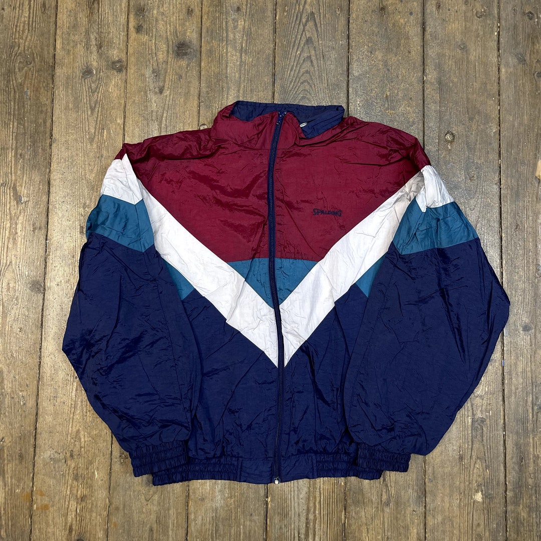 Spalding Track Jacket 90s Vintage Full-zip Sports Coat Red - Etsy