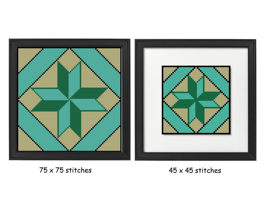 Cross Stitch/diamond Painting Quilt Pattern Chained Star - Etsy