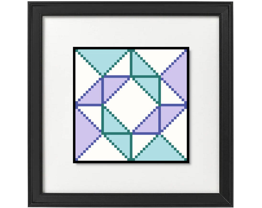 Cross Stitch/diamond Painting Quilt Pattern - Windblown Star - Etsy