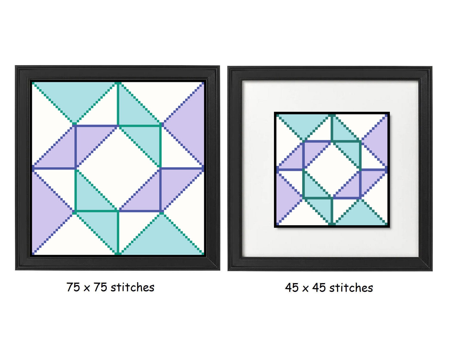 Cross Stitch/diamond Painting Quilt Pattern Windblown Star - Etsy