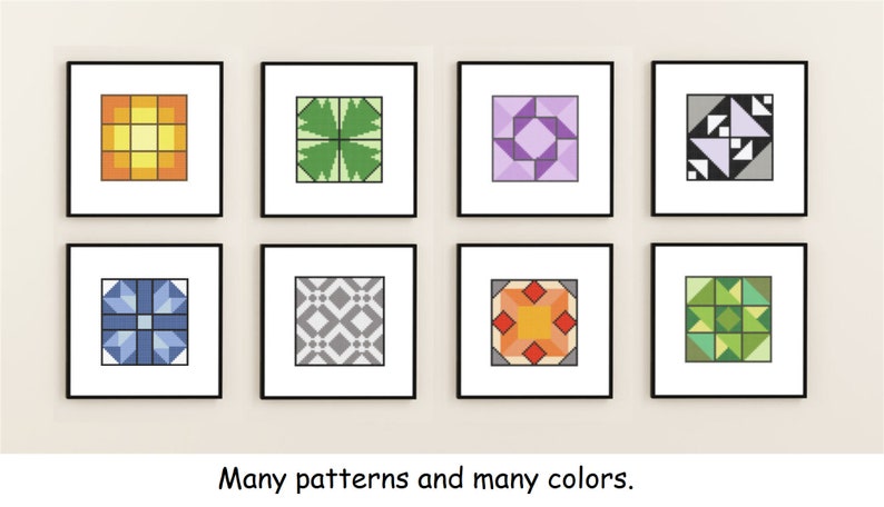 Cross Stitch/diamond Painting Quilt Pattern - Rosebud - Etsy