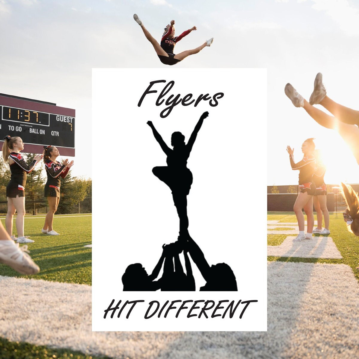 Cheerleader FLYER Sticker Digital Download for CRICUT - Etsy