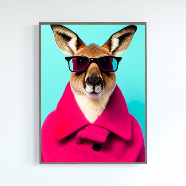 Kangaroo Print - Etsy Australia