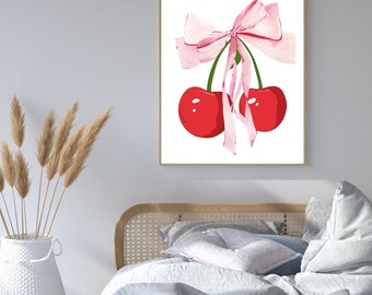 Coquette Pink Bows Digital Wall Art/poster - Etsy
