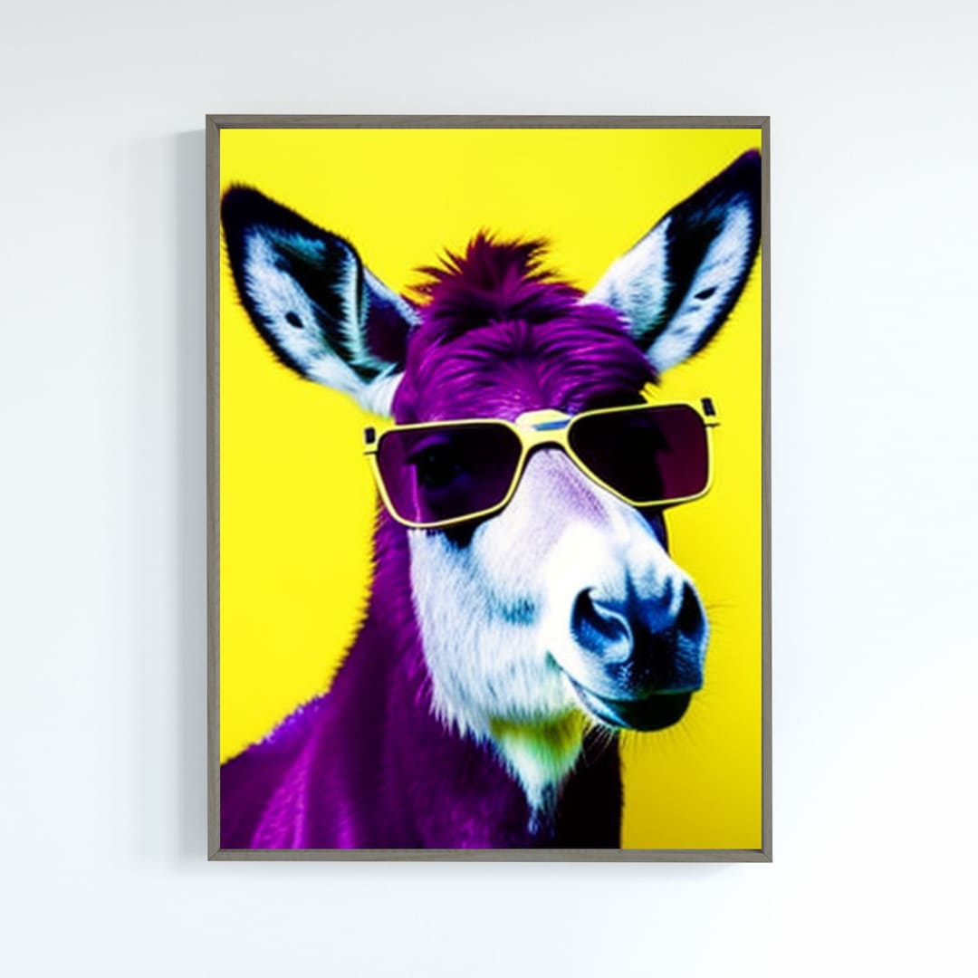 Donkey Print Donkey Gift Donkey Art Donkey Poster Donkey Wall Art ...