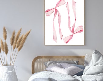 Coquette Pink Bows Digital Wall Art/poster - Etsy