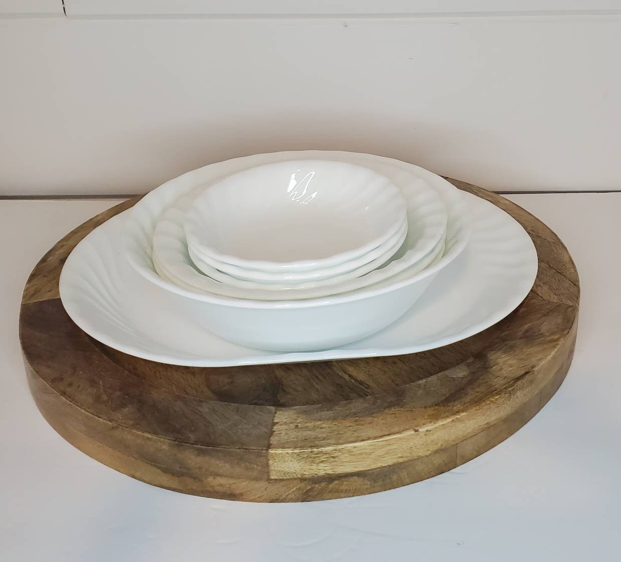 Vintage 20 Pcs Corelle ENHANCEMENTS White Swirl - munimoro.gob.pe