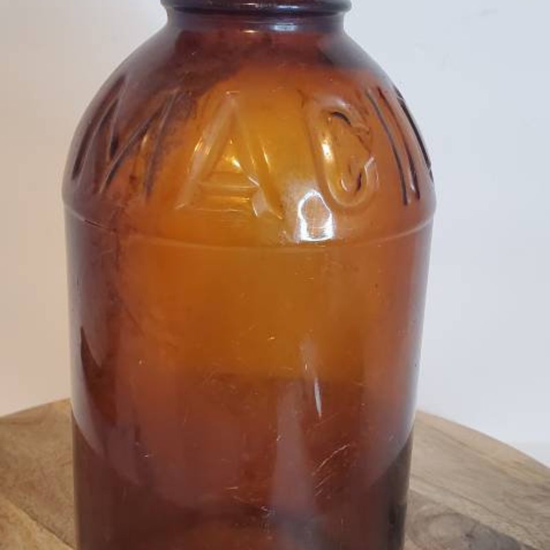 Amber Glass Jug - Etsy