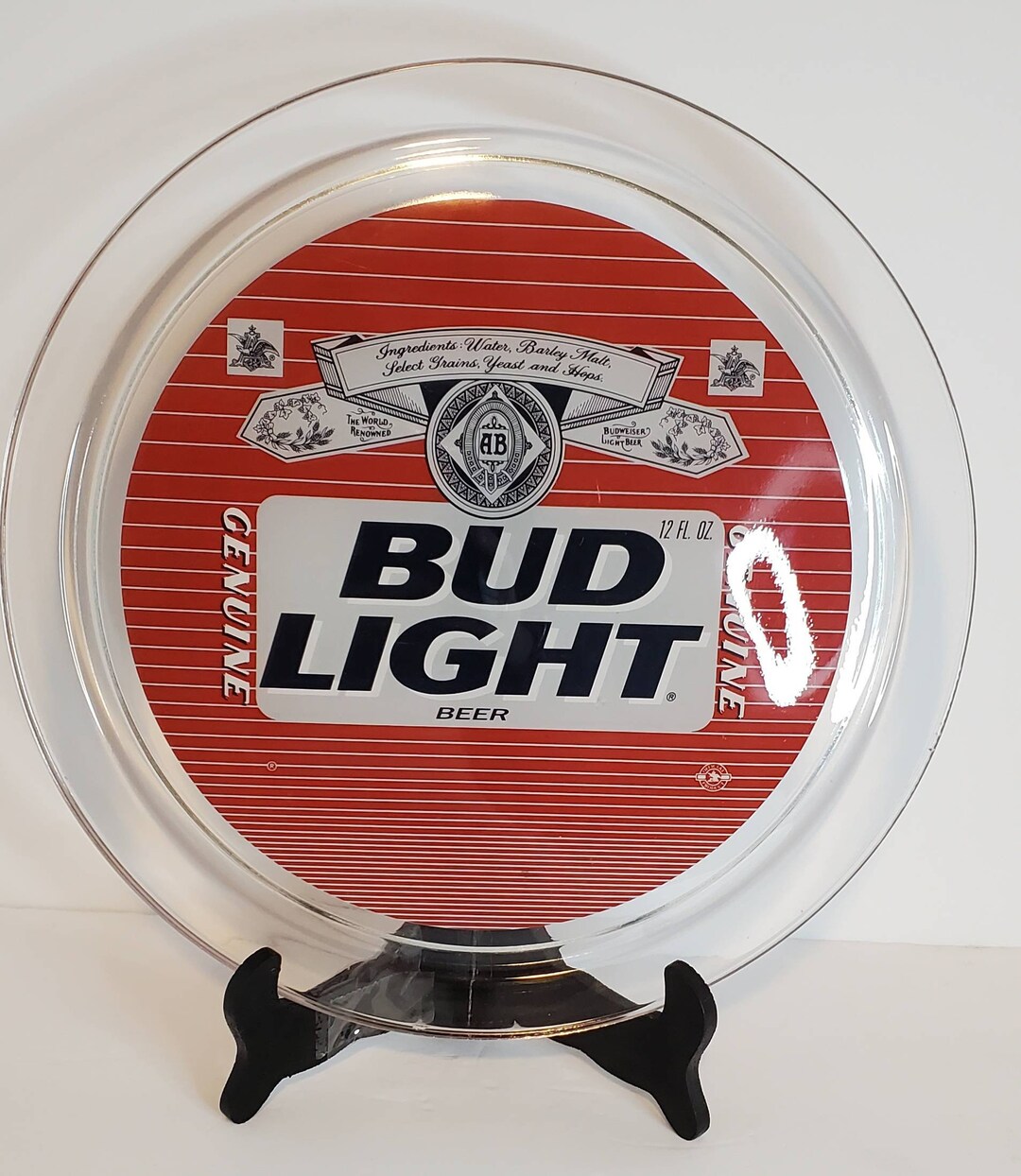 Genuine Bud Light Beer 13" Glass Serving Tray Platter Collectable - Etsy