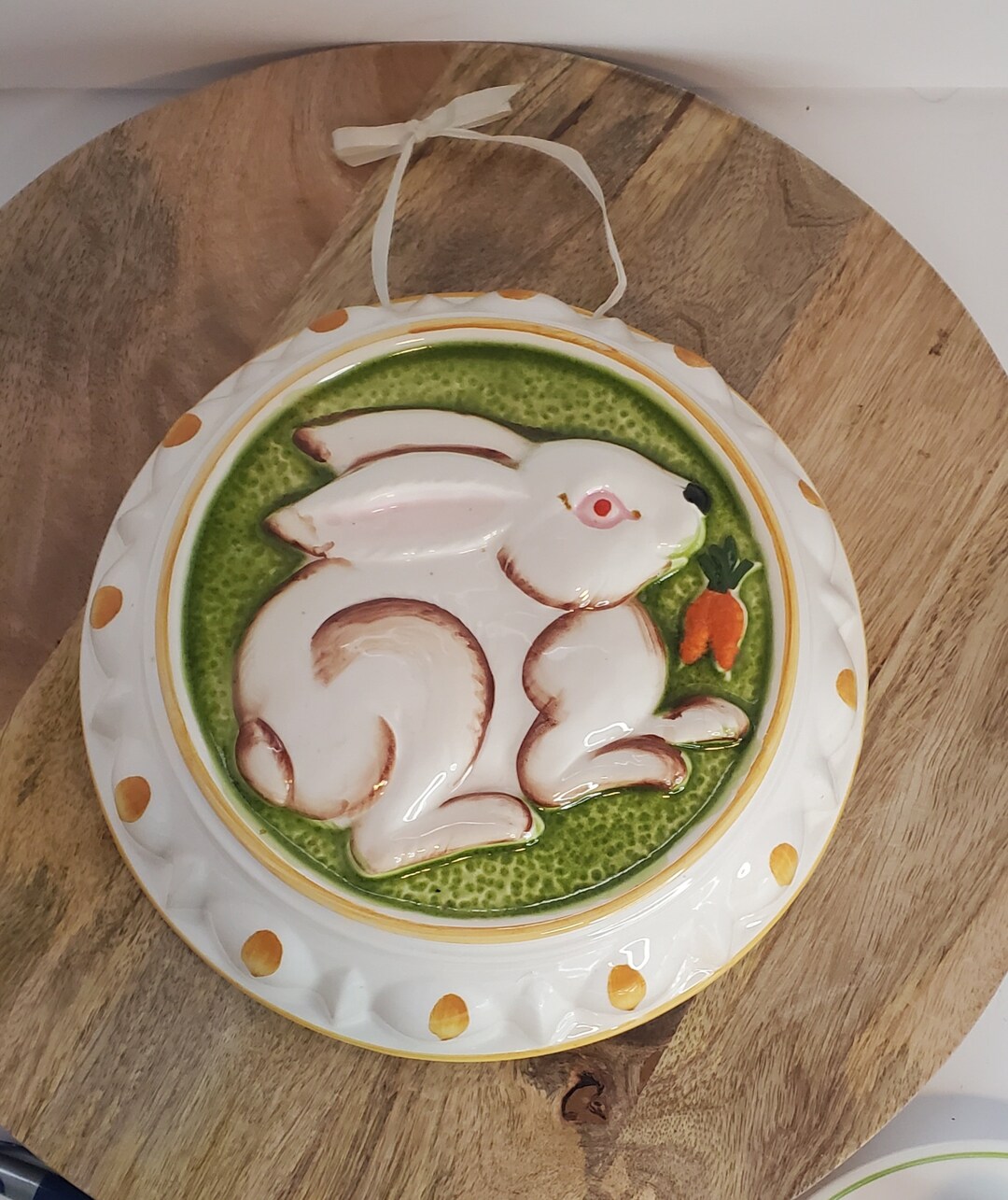 Vintage Bunny Ceramic Jello Mold - Wall Decor Rabbit 8.75 - Etsy