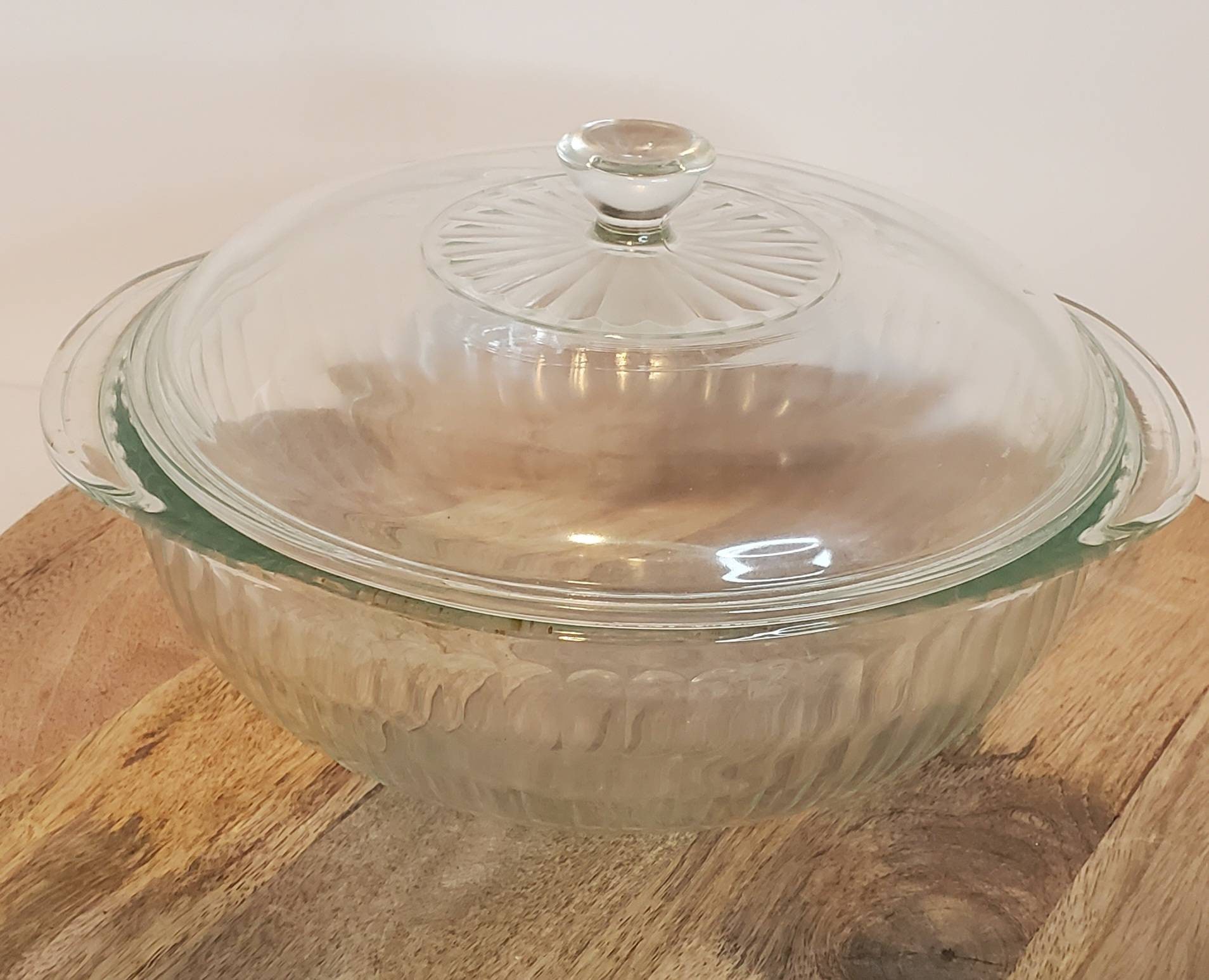 Vintage Qt 1.9L 024 Ribbed Pyrex Round Casserole With Lid - Etsy