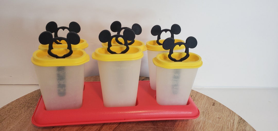 Mickey Mouse Tupperware Ice Tubs Popsicle Maker Set of 6 - Etsy