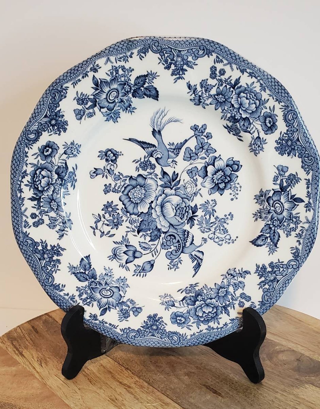 Asiatic Pheasants Blue by Premiere 10" Dinner Plate Made in England - Etsy