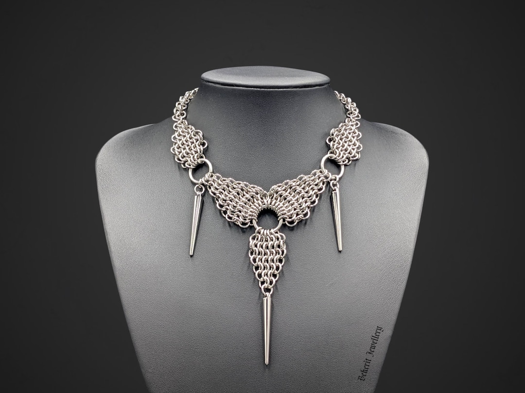 Chainmail Gothic Stainless Steel Necklace - Etsy