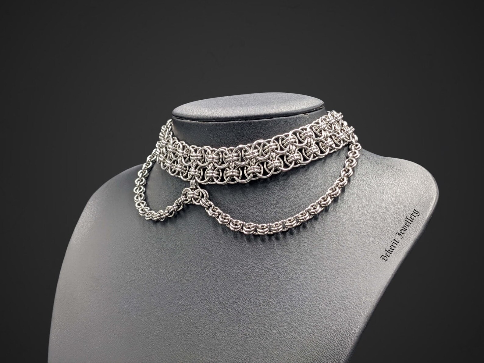 Chainmail Medieval Stainless Steel Choker - Etsy