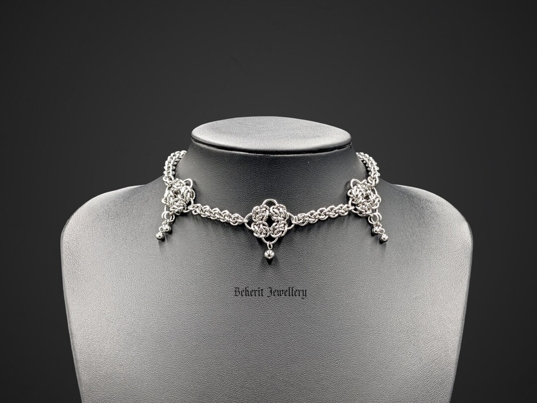 Chainmaille Medieval/victorian Handmade Choker (stainless Steel) - Etsy