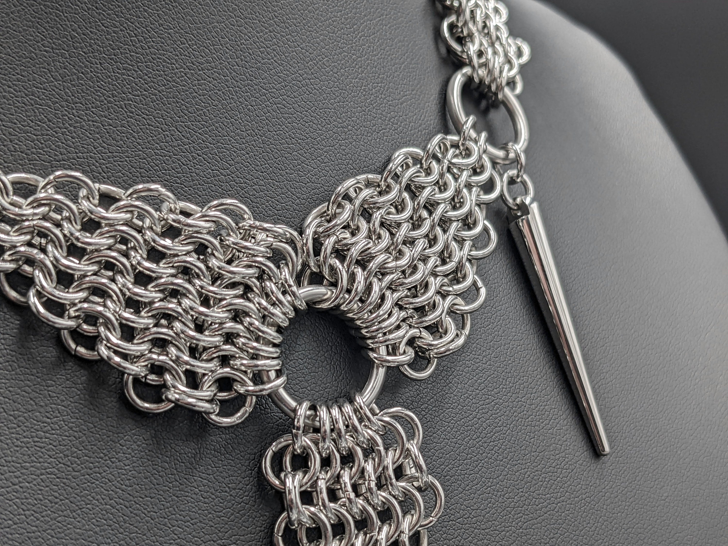 Chainmail Gothic Stainless Steel Necklace - Etsy