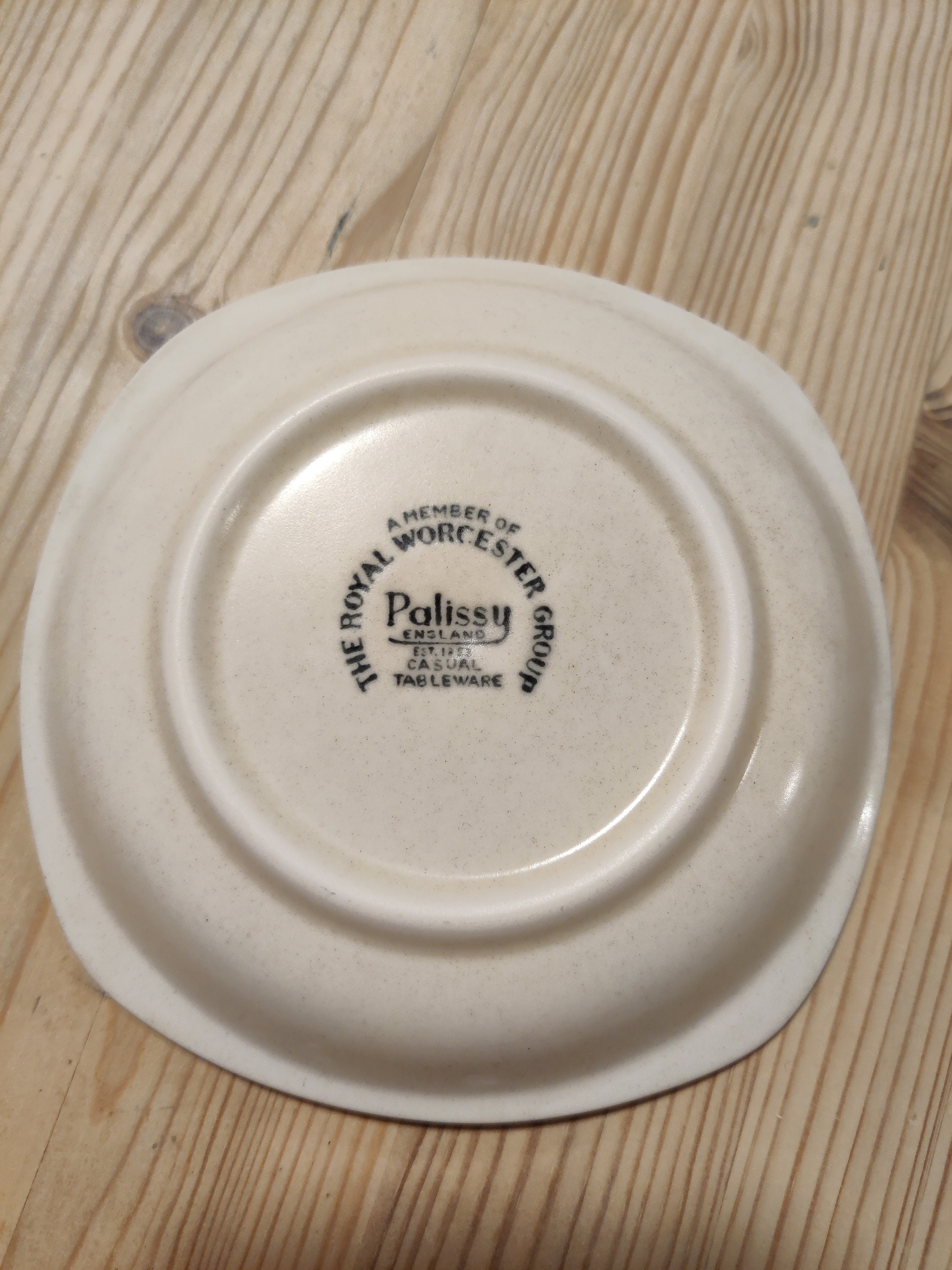 PALISSY Lotus Blossom England Royal Worcester Group Tableware Butter or ...