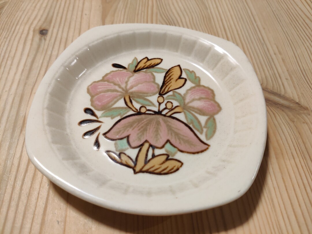 PALISSY Lotus Blossom England Royal Worcester Group Tableware Butter or ...