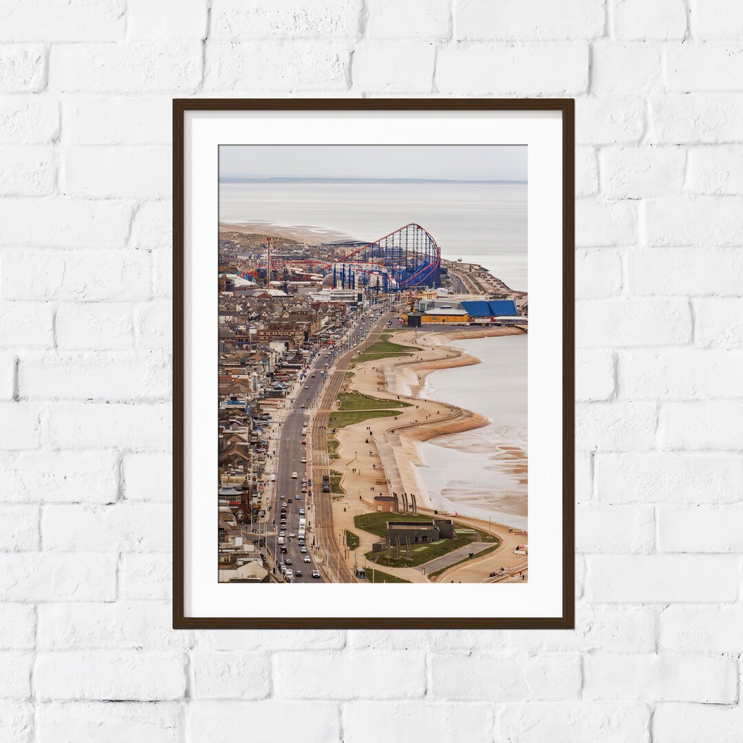 Blackpool Pleasure Beach Promenade and Rollercoaster Print - Etsy