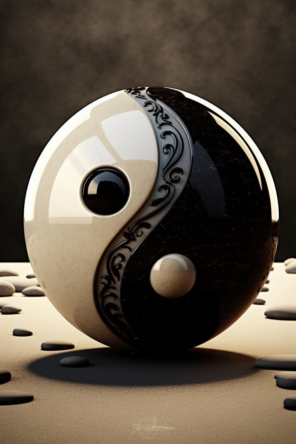 Yin and Yang Digital Art Collection - Etsy