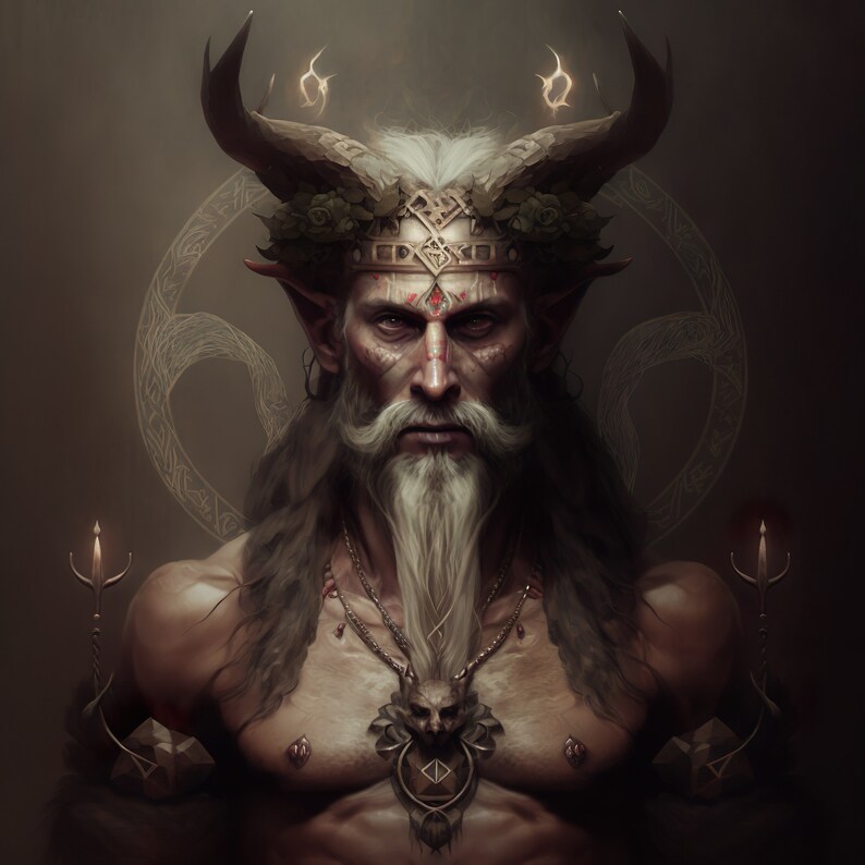 Wiccan Horned God Digital Art 4k+ - Etsy