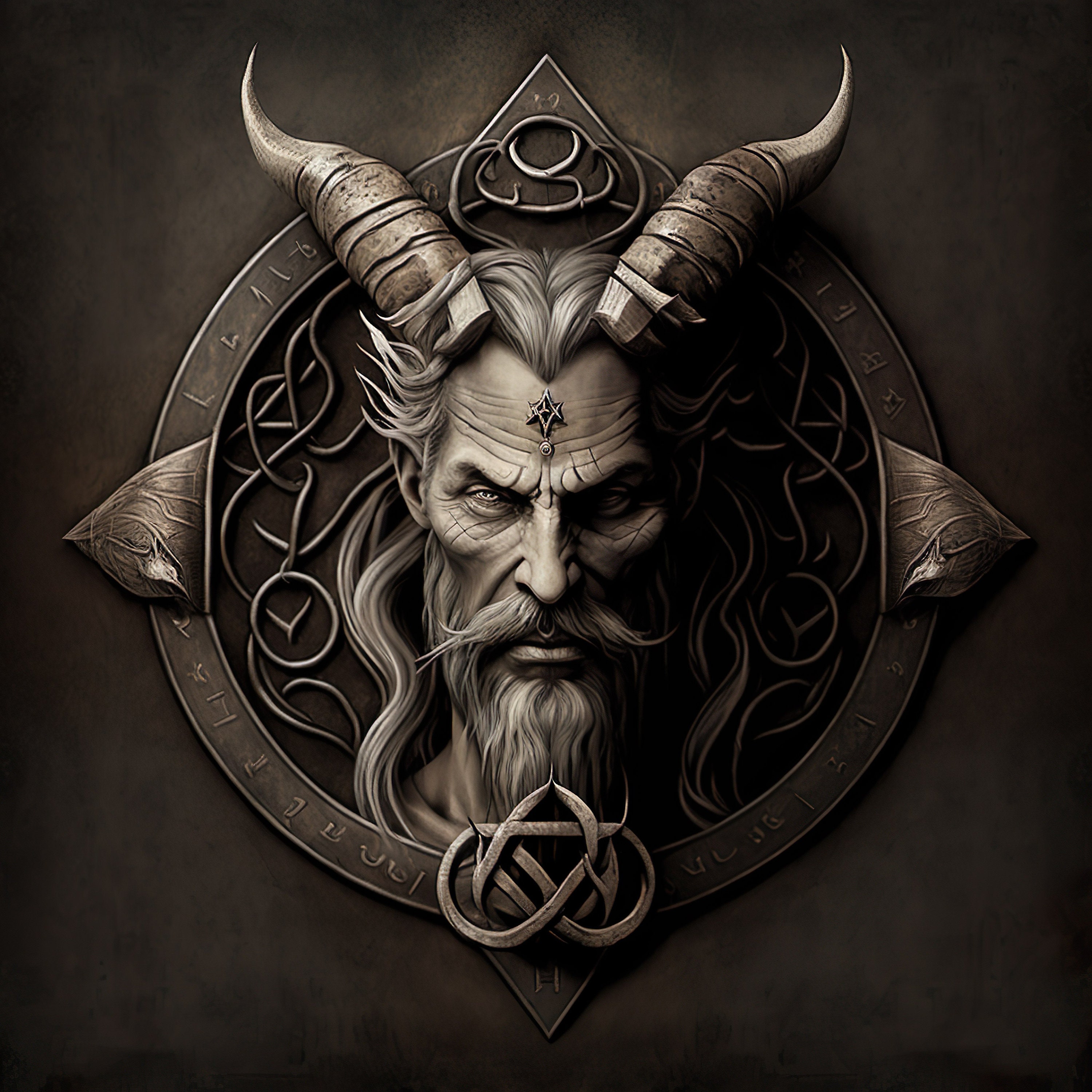 Wiccan Horned God Digital Art 4k+ - Etsy